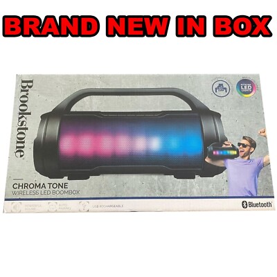 Brookstone Chroma tone wireless led BOOMBOX NEW SERIES BSSK9526BK | eBay