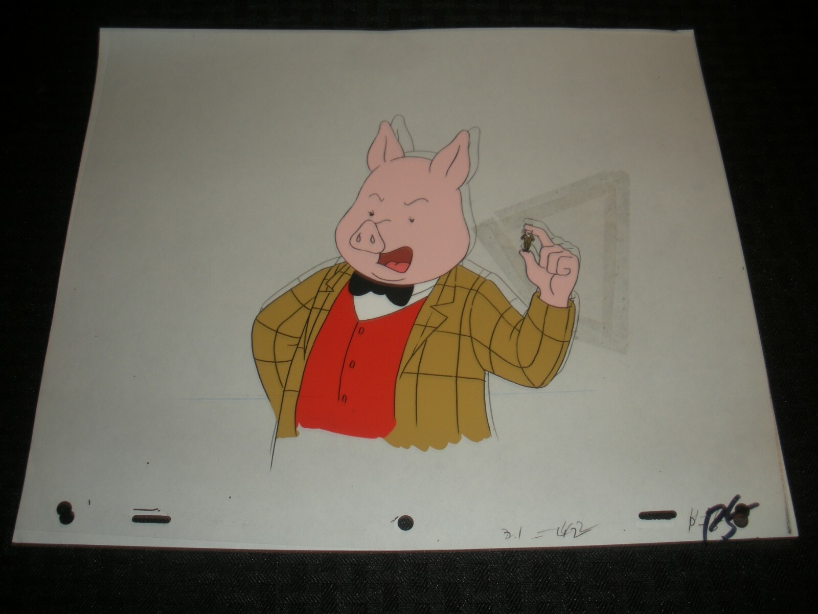 RUPERT THE BEAR Cartoon Animation Production Cel 12x10.5" 21-42 P5 ...