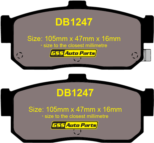 RDA Rear Gp Max General Purpose Brake Pads RDB1247 DB1247 suits Bluebird U13, M | eBay