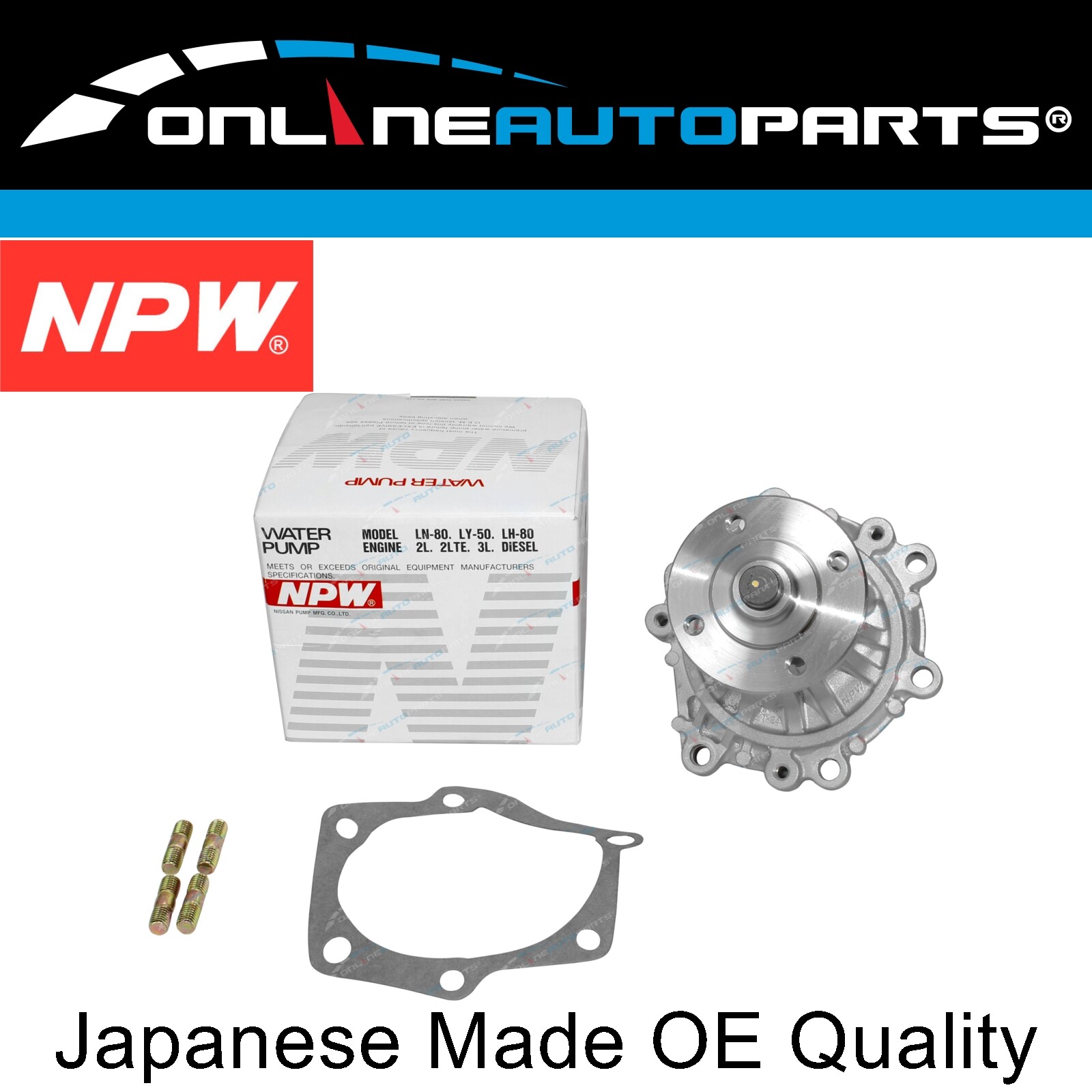 NPW Water Pump for Toyota Hiace LH162 LH172 LH184 3.0L 5L Diesel Engine ...