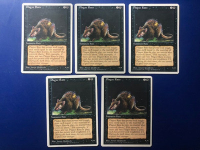 5x Plague Rats, 4th Edition Magic Cards, LP, FREE SHIPPING | eBay