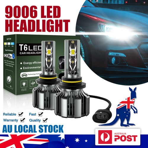 9006 HB4 LED Headlight Bulbs Kit High Beam 6000K White Replace Lamp ...