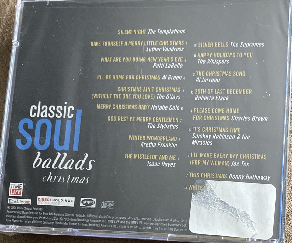 CLASSIC SOUL BALLADS CHRISTMAS - V/A - CD - **BRAND NEW/STILL SEALED ...