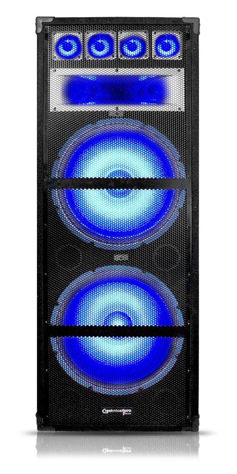Technical Pro Dual 15" LED Karaoke Speakers+Bluetooth Amplifier+2 ...