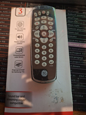 GE Programmable Universal Remote Control - 3 Device - 34456 | eBay