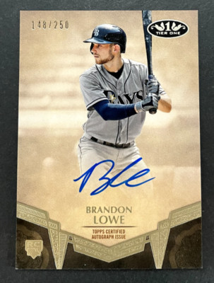 2019 Topps Tier One - Brandon Lowe #BA-BL Tampa Bay Rays - ROOKIE AUTO ...