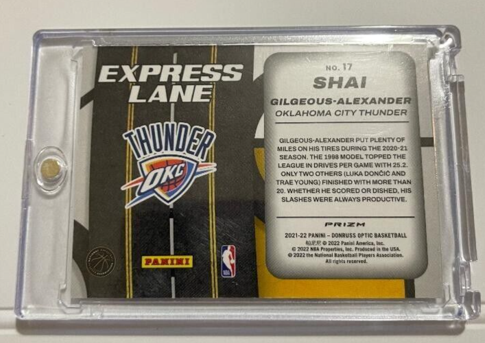 2021-22 Panini Donruss Optic Shai Gilgeous-Alexander Express Lane | eBay
