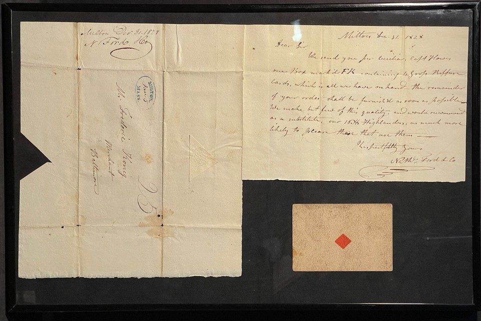 1828 Milton MA Historical Letter Nathaniel Ford Signed Highlander ...