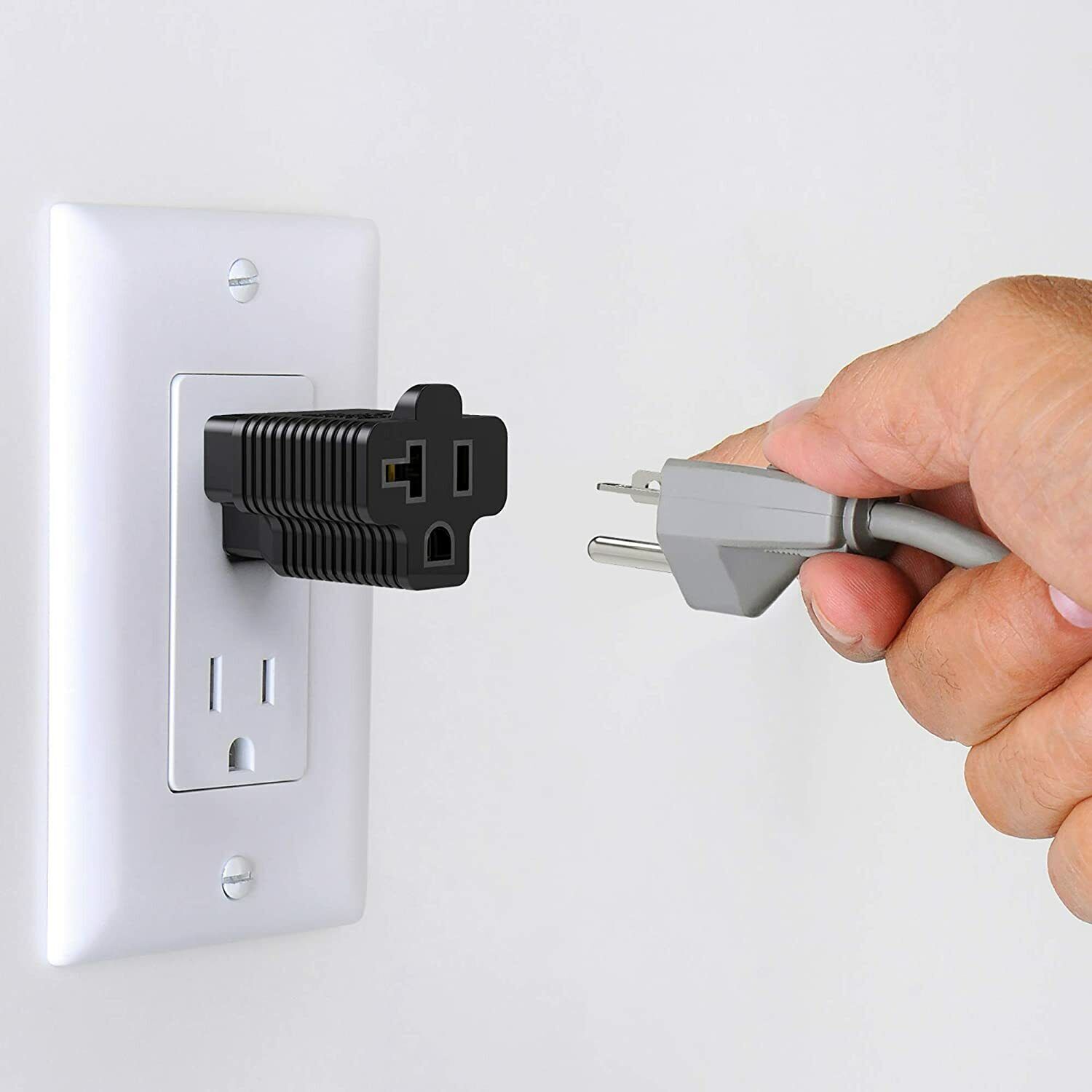 15 Amp AC Household T-Blade to 20 Amp Recessed Outlet Nema Plug ...