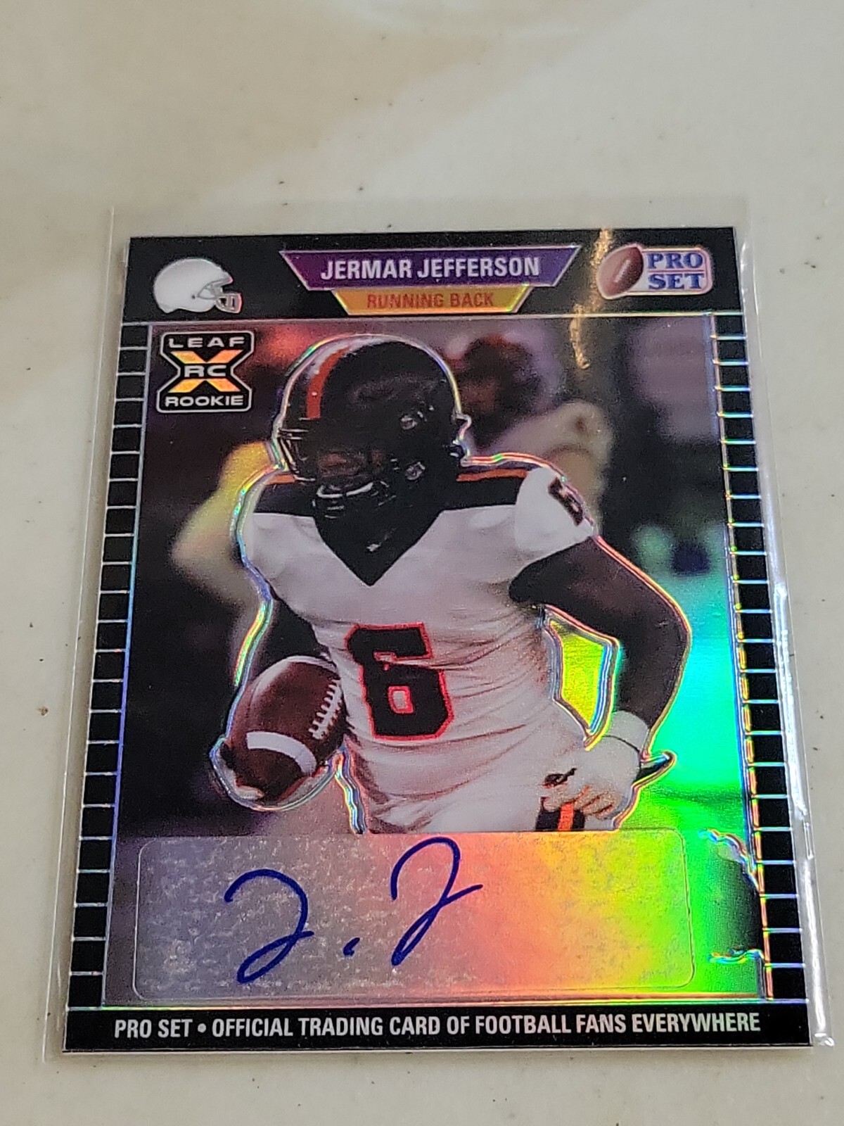 2021 Leaf Pro Set XRC Jemar Jefferson auto #4/30 Lions Black Refractor ...