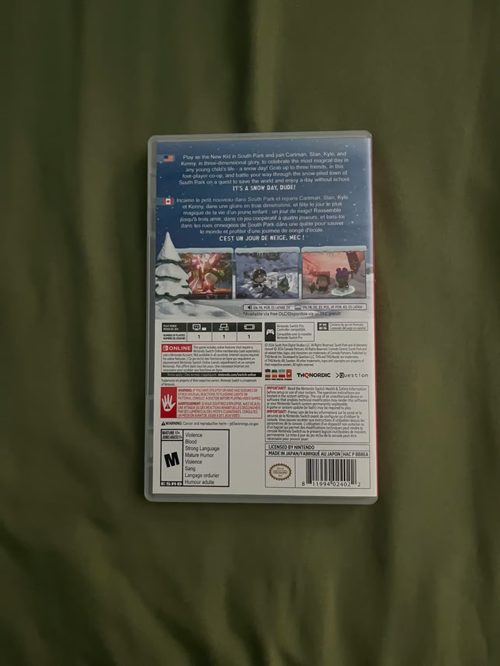 South Park Snow Day - Nintendo Switch Game | eBay