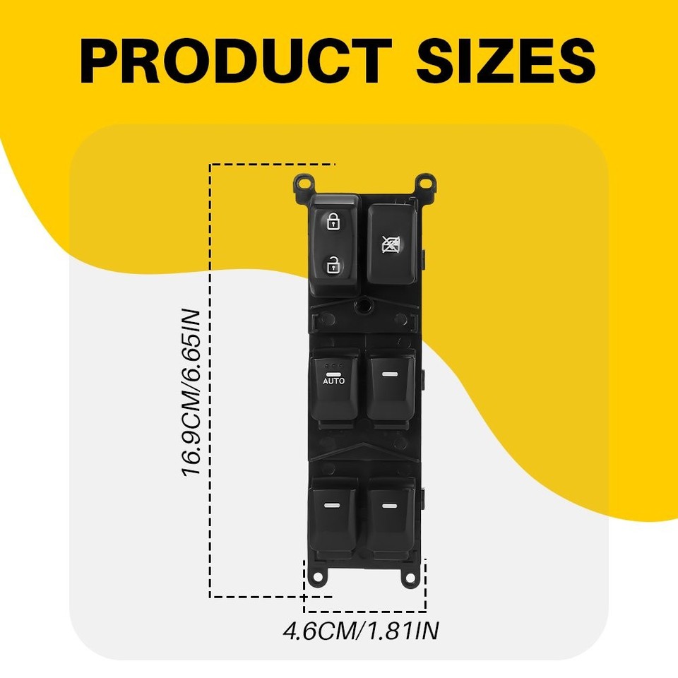 Front Left Driver Master Main Power Window Switch for Kia Rio 4Door ...