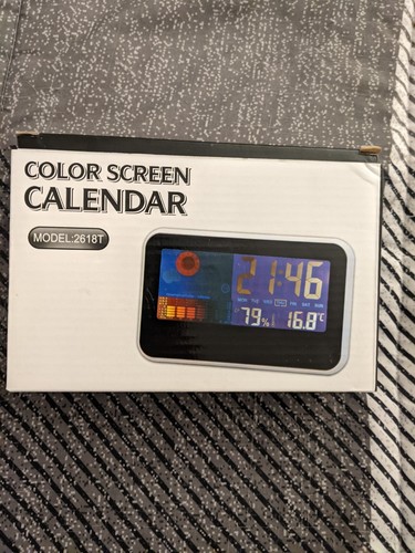 Color Screen Calendar Digital LED Clock Alarm date humidity and ...