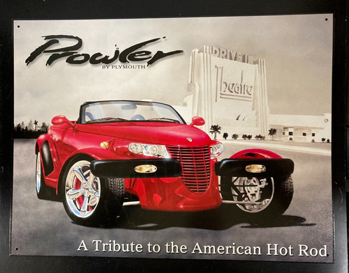 PROWLER By PLYMOUTH TRIBUTE TO AMERICAN HOT ROD Tin Sign Desperate Sign ...