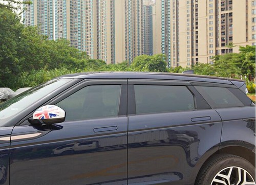 Black Window Visor Vent Shades Sun Rain Guard For LR Range Rover Evoque ...