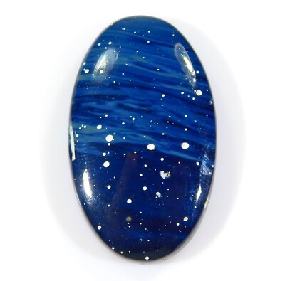 TOP NATURAL LELAND BLUE OVAL CABOCHON FLAT BACK GEMSTONE 25.CT 29x17x5 ...