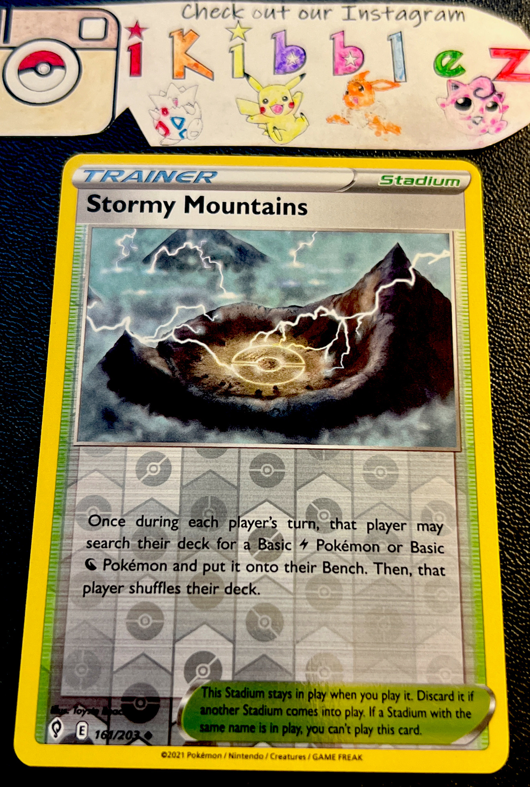 Stormy Mountains 161/203 NM Reverse Holo Pokémon Card. Free Tracked ...