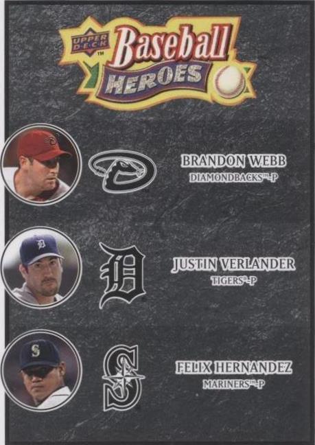 2008 Upper Deck Baseball Heroes - Justin Verlander, Félix Hernández ...