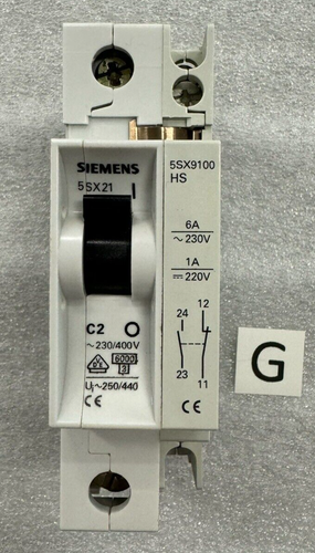 Siemens 5SX2 230/400V 277VAC Max Circuit Breaker With 5SX9100 Aux ...