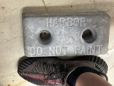 ZHC-42 Bolt on Boating Cathodic Hull Anodes Zinc 2 1/2 X 6 x 12 w/ 5/8 ...