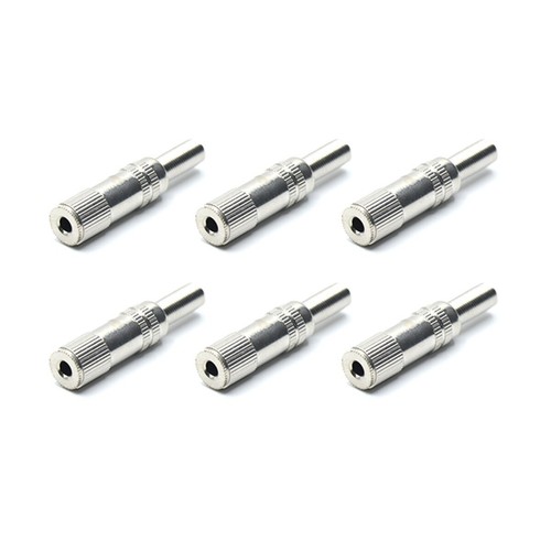 6 Pcs 3.5mm 1/8" Stereo Female Audio TR Plated Jack Plug Adapter ...