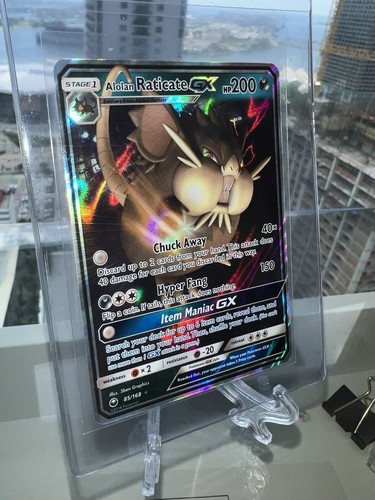 Alolan Raticate GX 85/168 Celestial Storm Full Art Ultra Rare Mint Pack ...