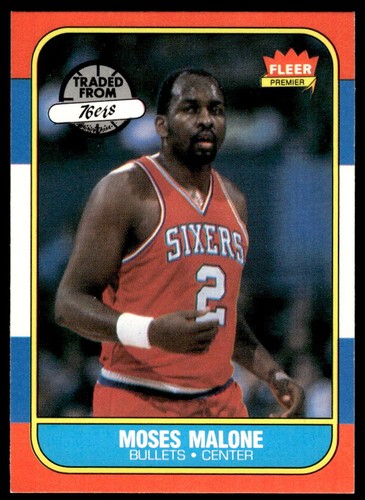 1986-87 Fleer #69 Moses Malone BASKETBALL Washington Bullets | eBay