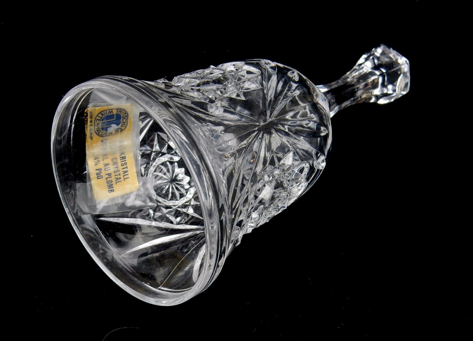 Vintage Bleikristall 24% Lead Crystal Bell w/Crystal Clapper Clear 7 ...