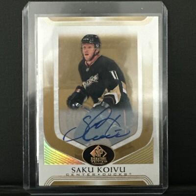 2020-21 Upper Deck SP Signature Edition Legends - #70 Saku Koivu SP ...
