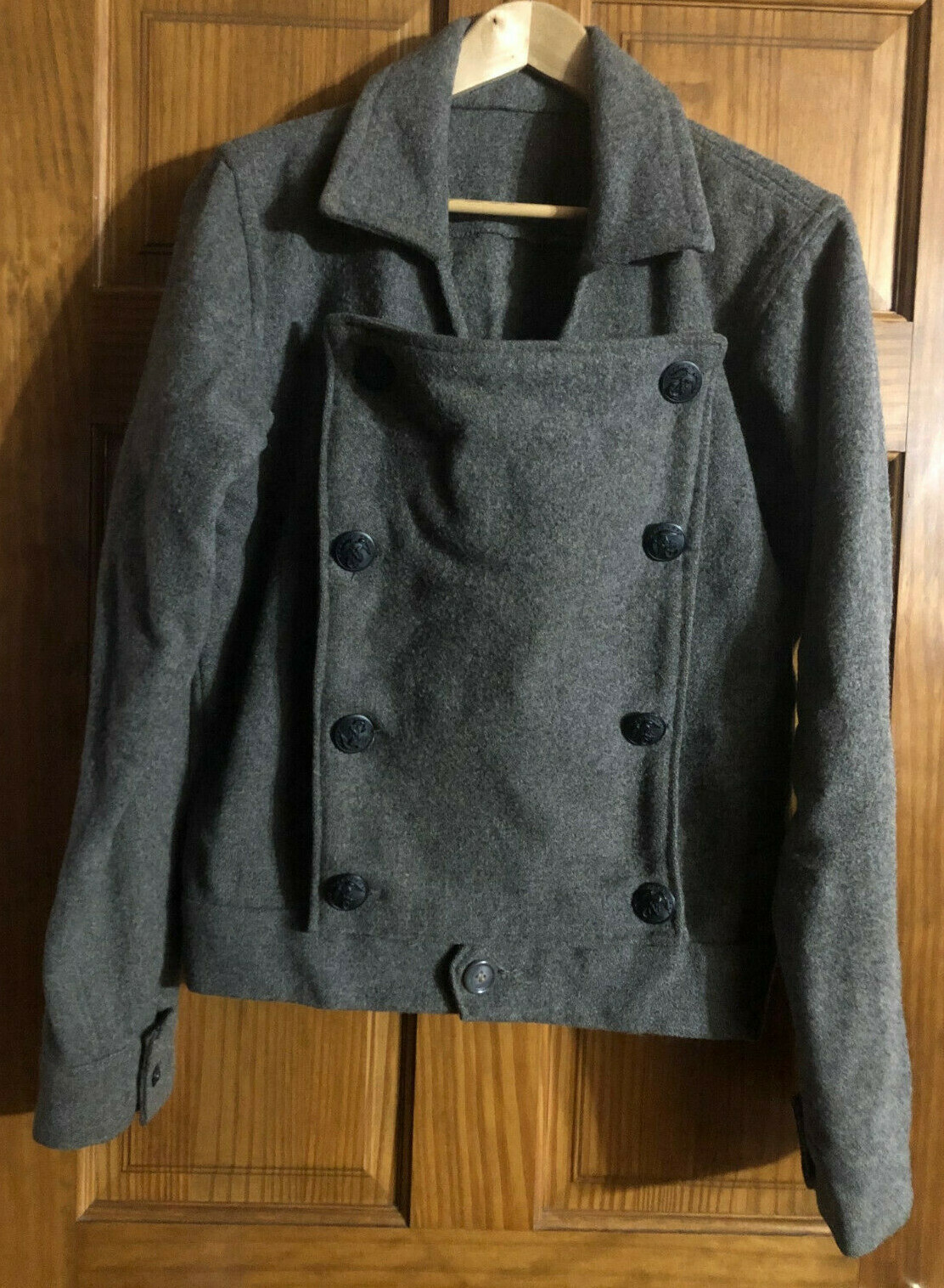 USMC Marine Corp Wool Mens Military Button Gray Vinta… - Gem