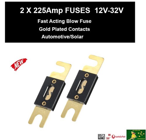 Fuses ANL 225 Amp x 2 Gold Plated Fast Active/Blow Fuse Automotive ...