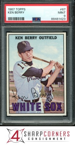 1967 TOPPS #67 KEN BERRY WHITE SOX PSA 9 | eBay