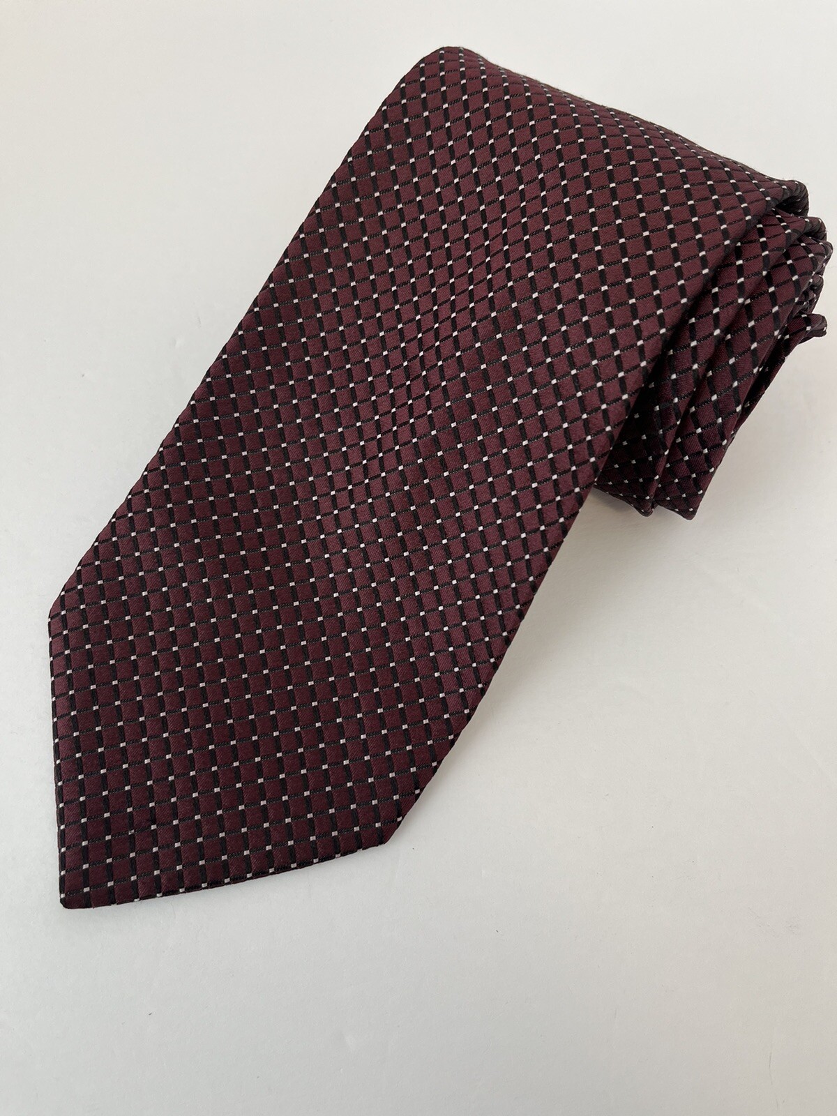 Principe Maroon Diamond and Dot Design Made in Italy … - Gem