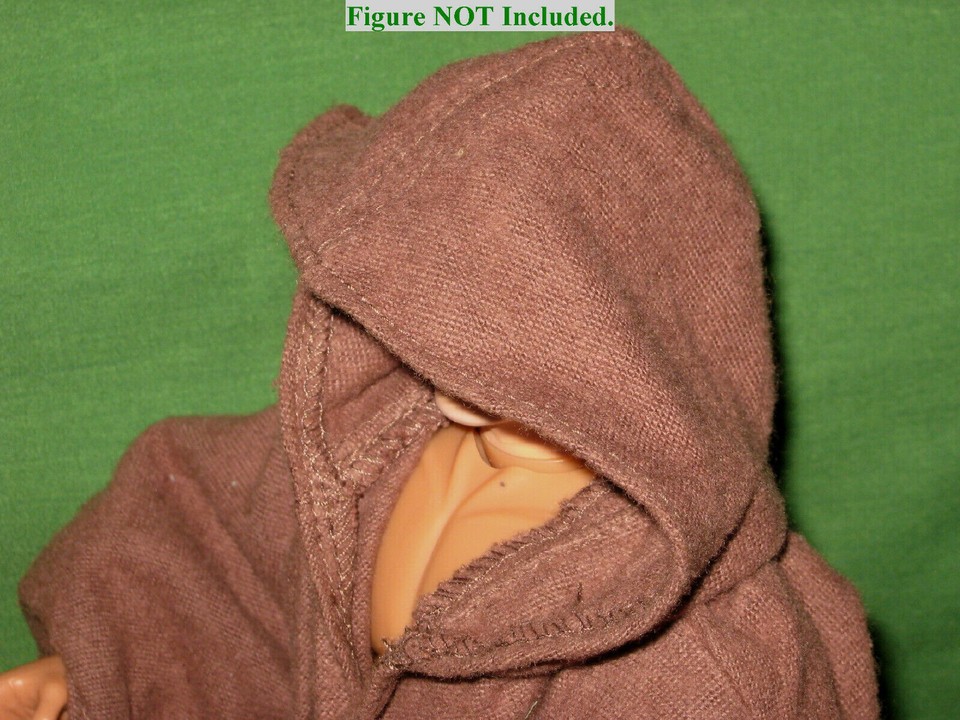 1/6 Jedi HOODED CLOAK ROBES Medium Brown ~ 12" Obi Wan Kenobi Clothing ...