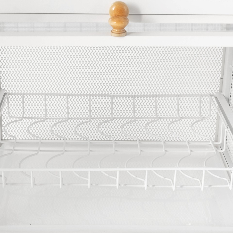 Detachable Drip Tray Storage Box Basket Dish Drying Rack Organized ...