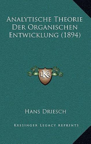 Analytische theorie der organischen entwicklung (German Edition) by ...