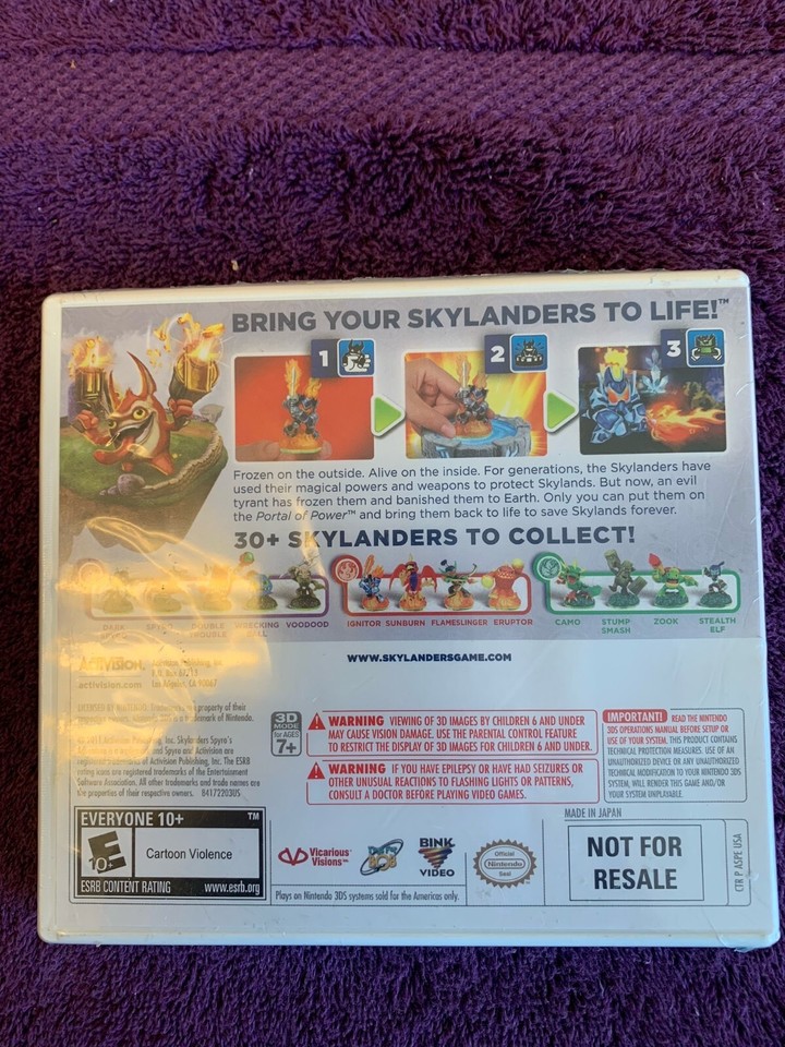Skylanders Spyro’s Adventure Nintendo 3DS Game, sealed!! 47875841543 | eBay