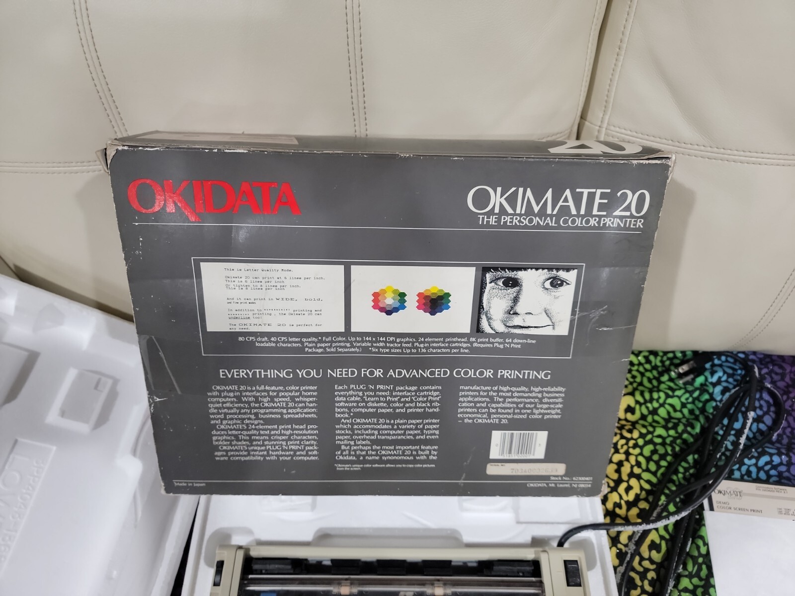 Vintage Okidata Okimate 20 EN3211 Color Personal Printer Bundle *AS IS ...