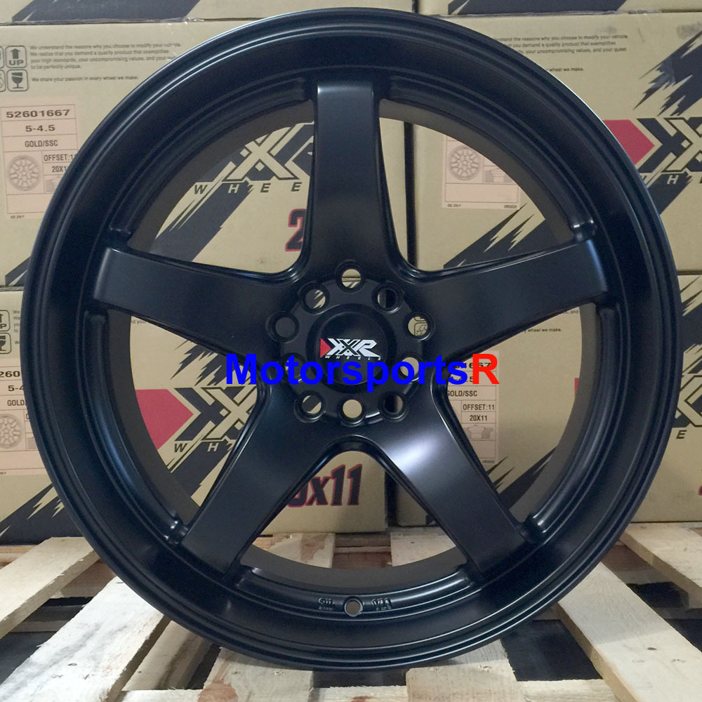2015 Wrx Deep Dish Rims XXR 555 Wheels 18x8.5 Flat Black Deep Lip +35