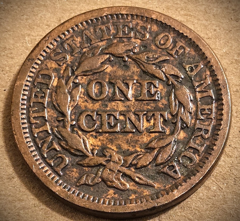 1849 BRAIDED HAIR LARGE CENT ** VF - XF COIN ** (7317) | eBay