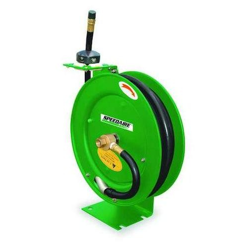 Hose Reel 3/8in x 35ft Spring Return 300psi Rubber Air Water Steel ...
