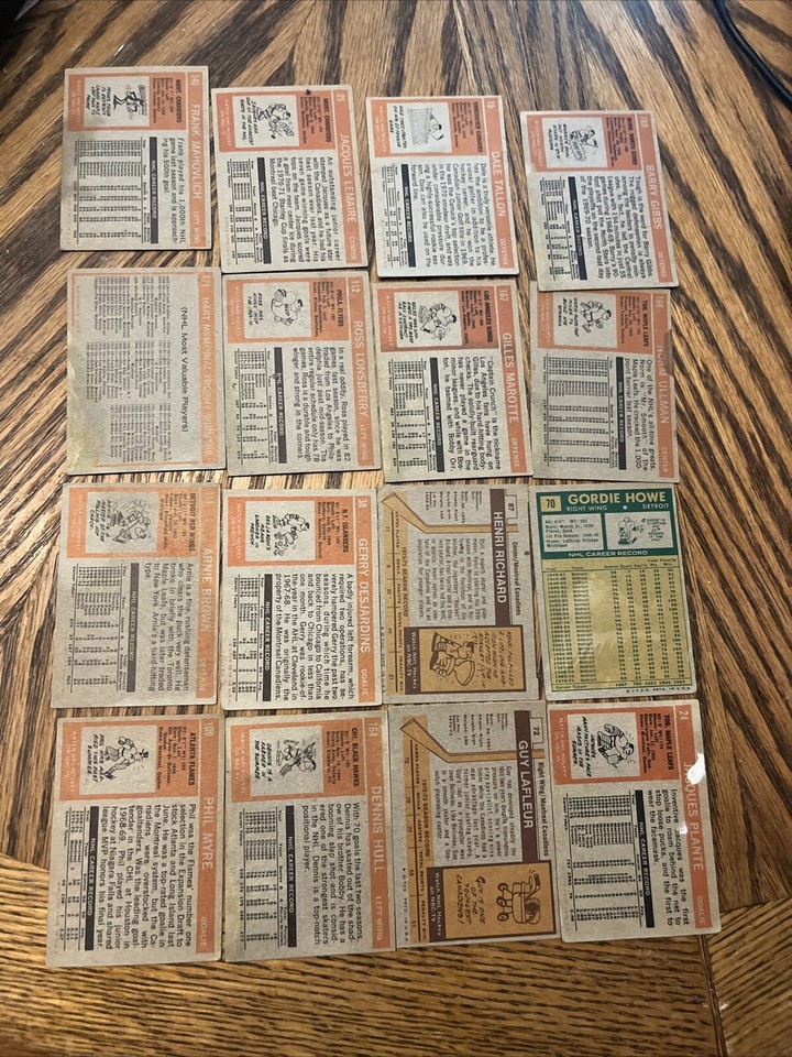 Early 70’s Topps Hockey. Howe,Lafluer Richard, Commons . 32 Cards | eBay