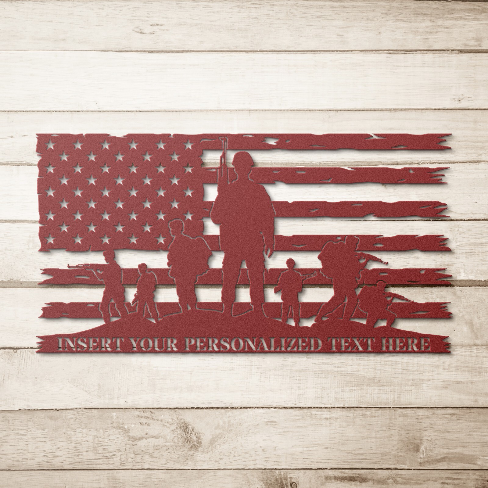 Personalized US Military Metal sign Gift, Veteran Wall Decor, Custom ...