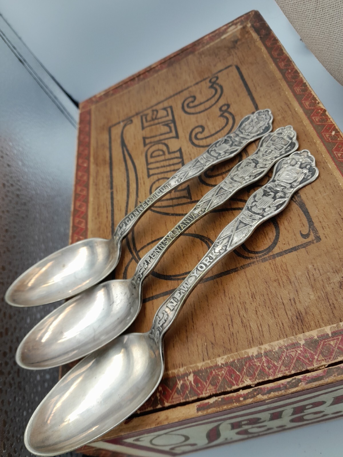 Vtg Wallace State Souvenir Spoons NJ NY CT - BUY 3 LOTS SHIPFREE! | eBay