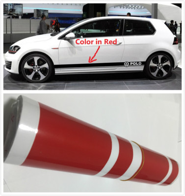 High Quality Side Body Decal Sticker Set for Volkswagen VW GOLF Polo 6R ...