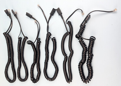 Lot of 6 U10 QD Cables 26716-01 for Plantronics M22 M12 M10 Replacement ...