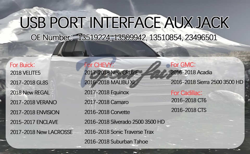 13519224 Dual USB Port Interface AUX Player For GM Chevrolet Chevy | eBay