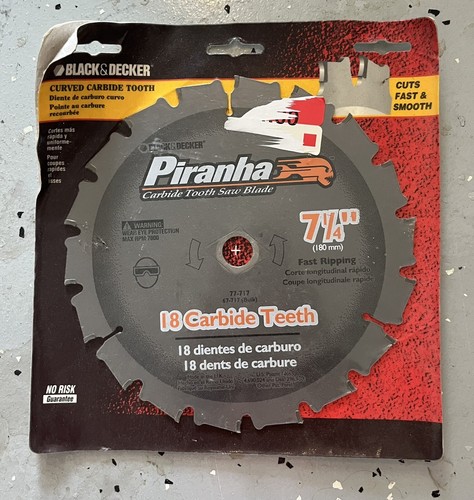 Black & Decker - 18 Carbide Tooth Piranha Circular Saw Blade [7-1/4 ...
