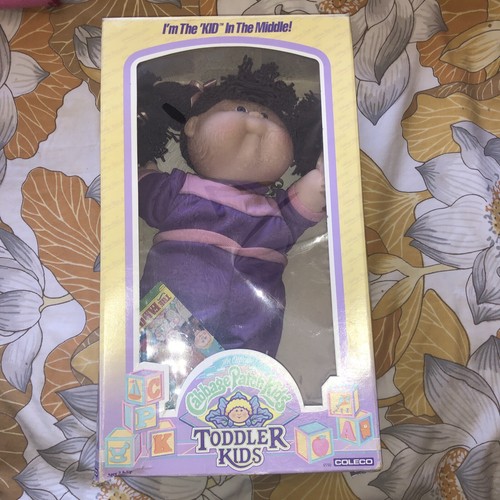 Vintage Cabbage Patch Kids Toddler Doll 1987 Black Hair Blue Eyes Girl ...