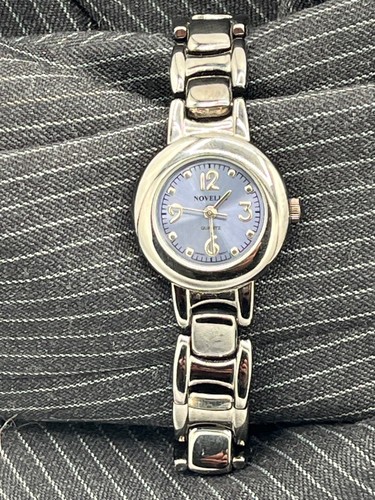 Novelle Quartz Silver Tone Blue Iridescent Dial Women's Watch Pre-Owned ...